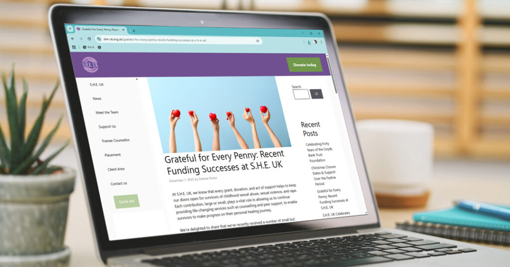 Welcome to our New Website! | SHE UK